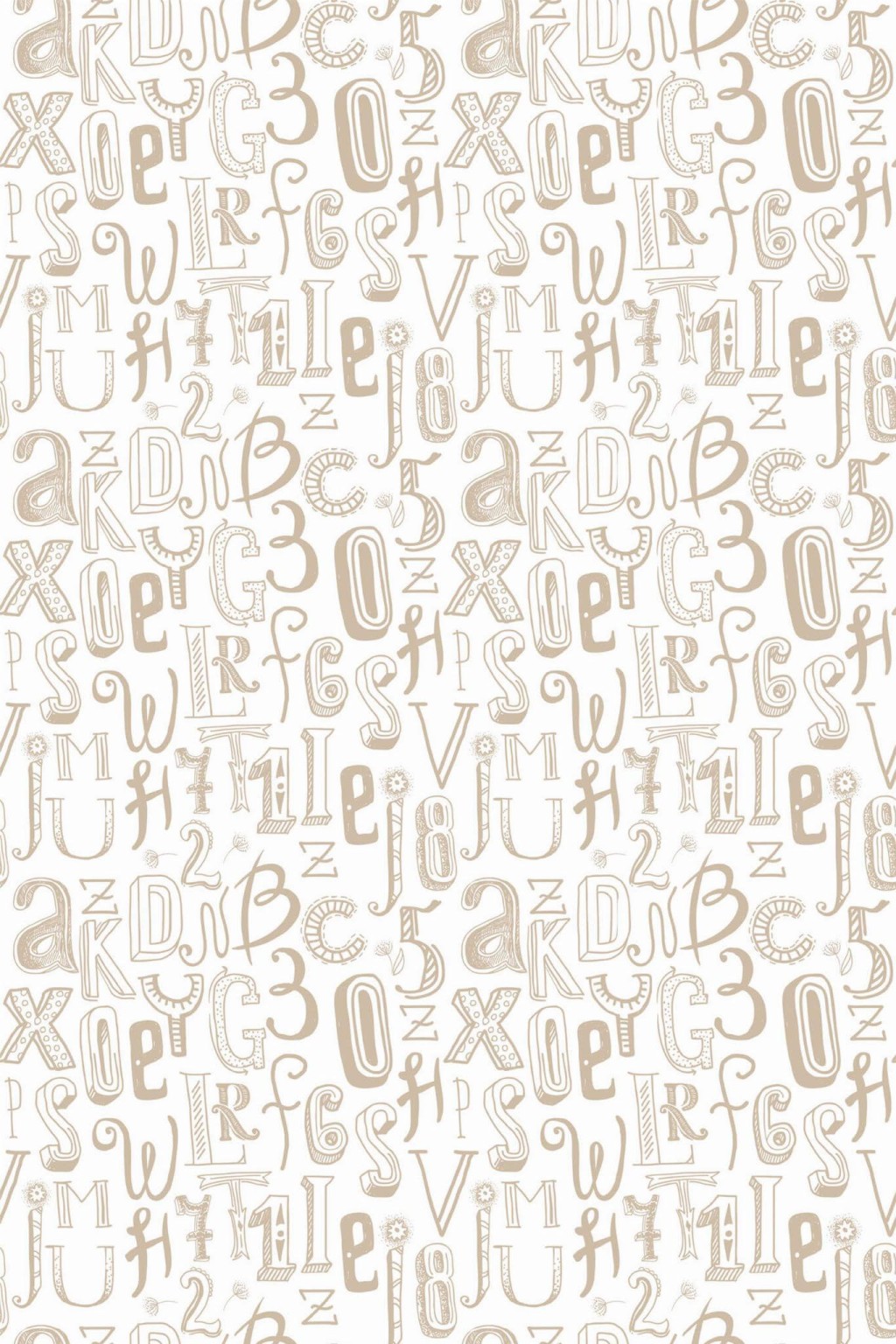 Alphabet Peel and Stick Wallpaper or Non-pasted