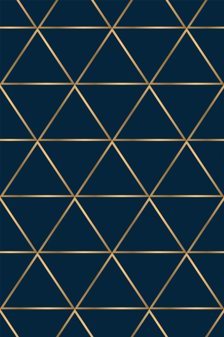 Blue luxury geometric Peel and Stick Wallpaper or Non-pasted
