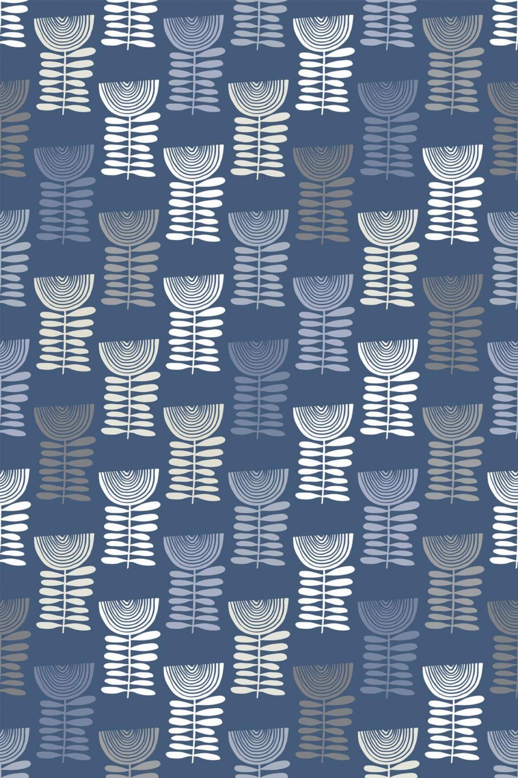 Scandinavian blue circle pattern Peel and Stick Wallpaper or Non-pasted