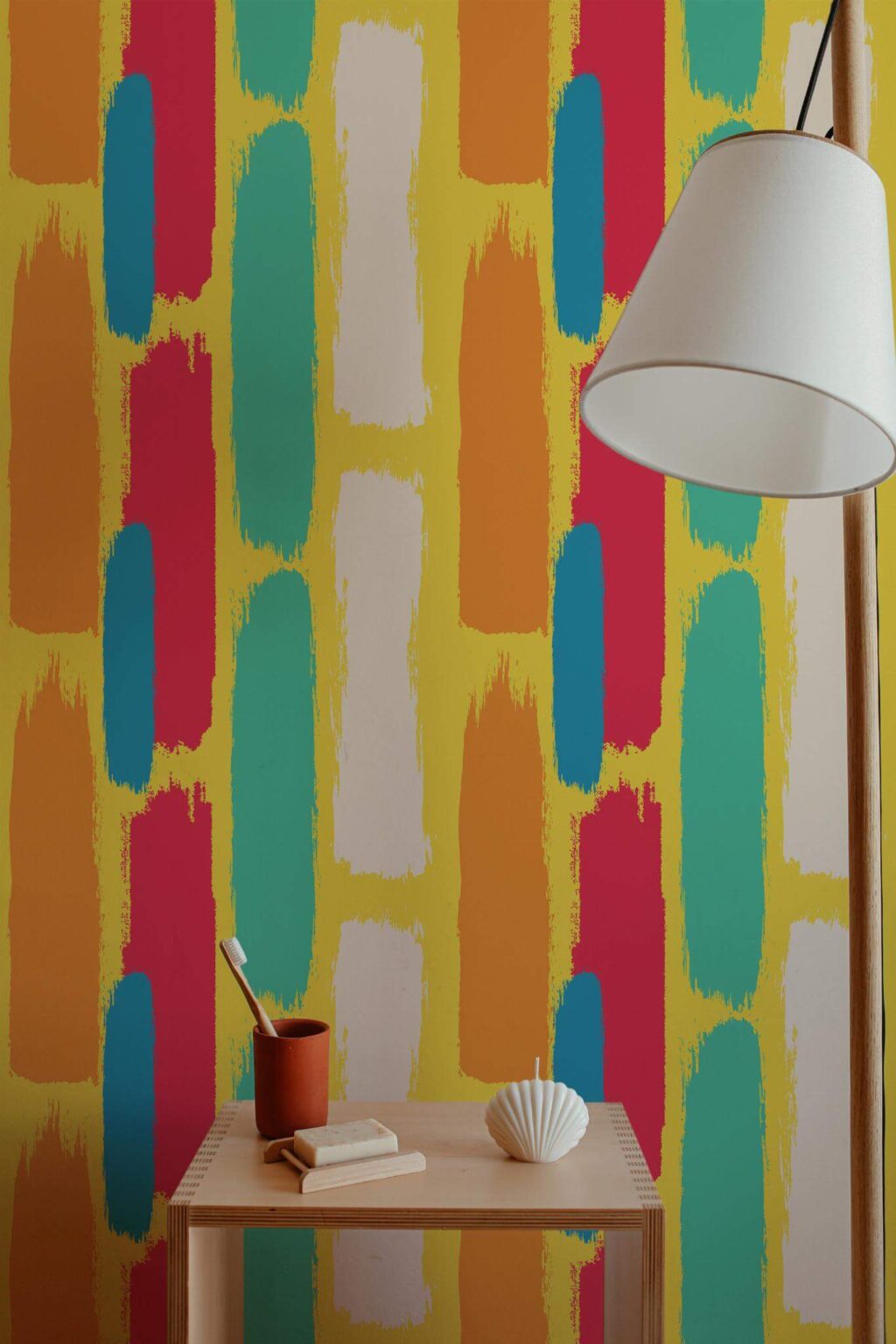 Bright brush Wallpaper - Peel and Stick or Non-Pasted