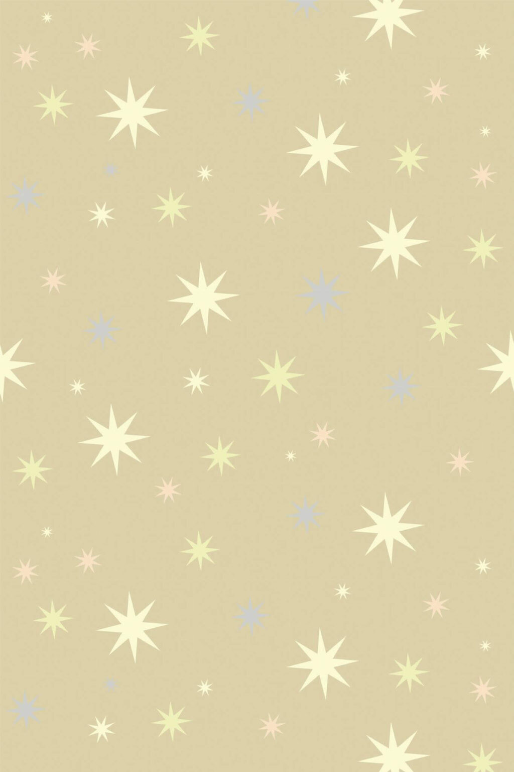 Brown Nursery Stars Wallpaper - Peel and Stick or Non-Pasted