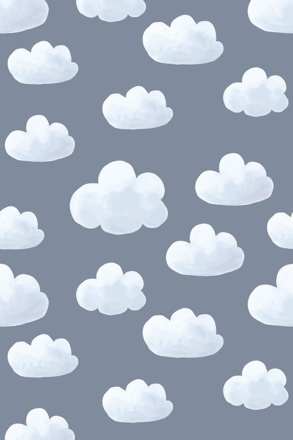 Contemporary cloud Peel and Stick Wallpaper or Non-pasted