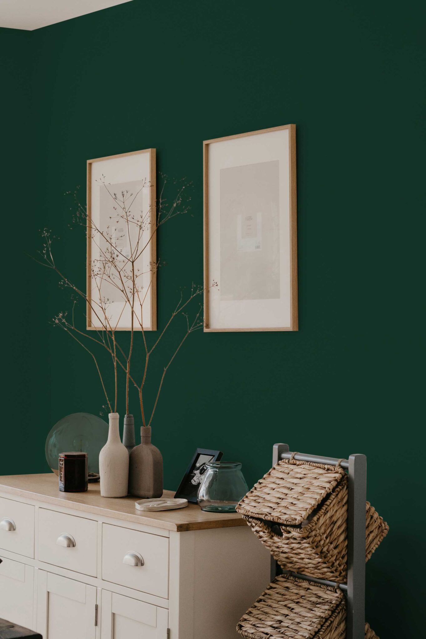 Solid Color Emerald Green Wallpaper Peel and Stick / Non-pasted