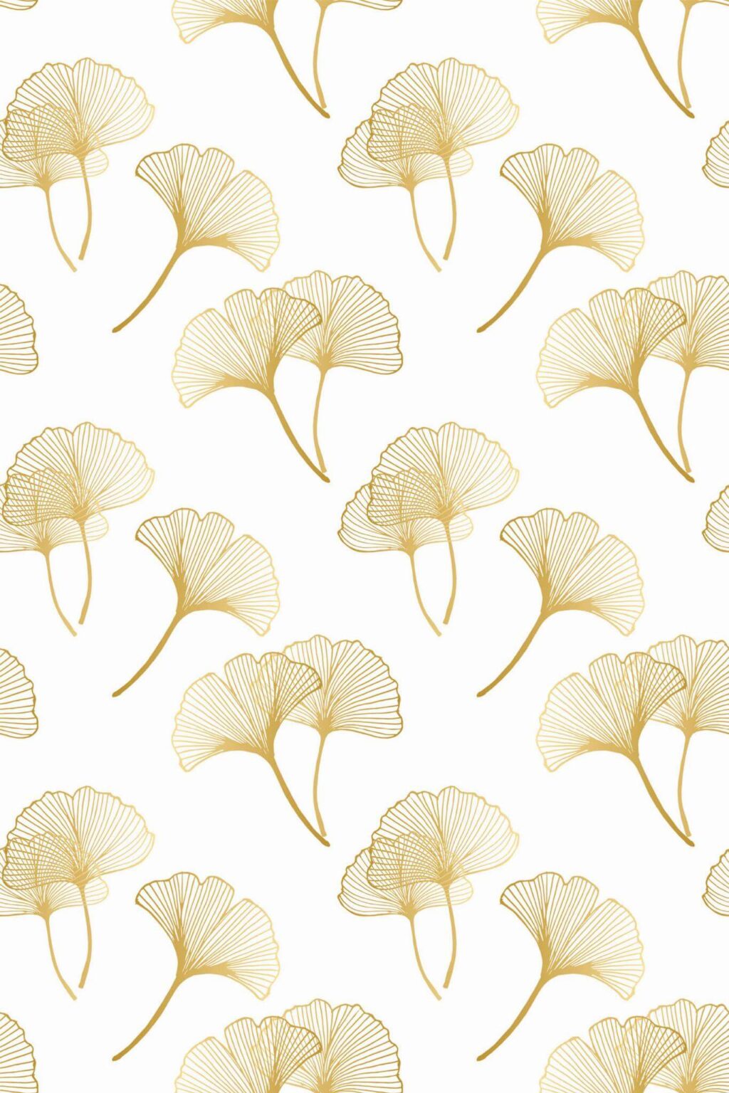 Faux Metallic Ginco Peel and Stick Wallpaper or Non-pasted