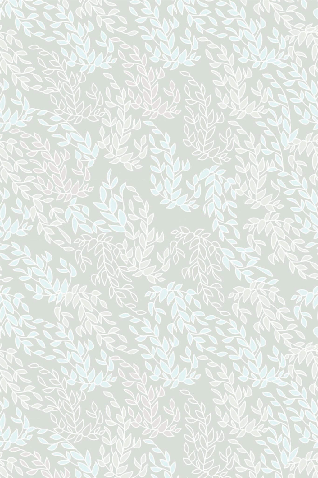 Green neutral leaf Peel and Stick Wallpaper or Non-pasted