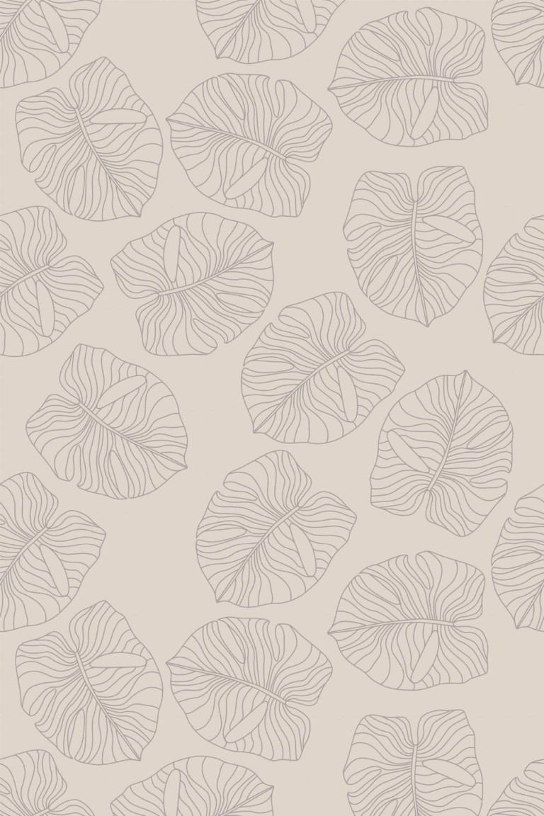 Scandinavian oak leaf Wallpaper - Peel and Stick or Non-Pasted