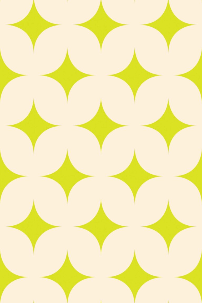 Chartreuse Star Harmony Peel and Stick Wallpaper or Non-pasted