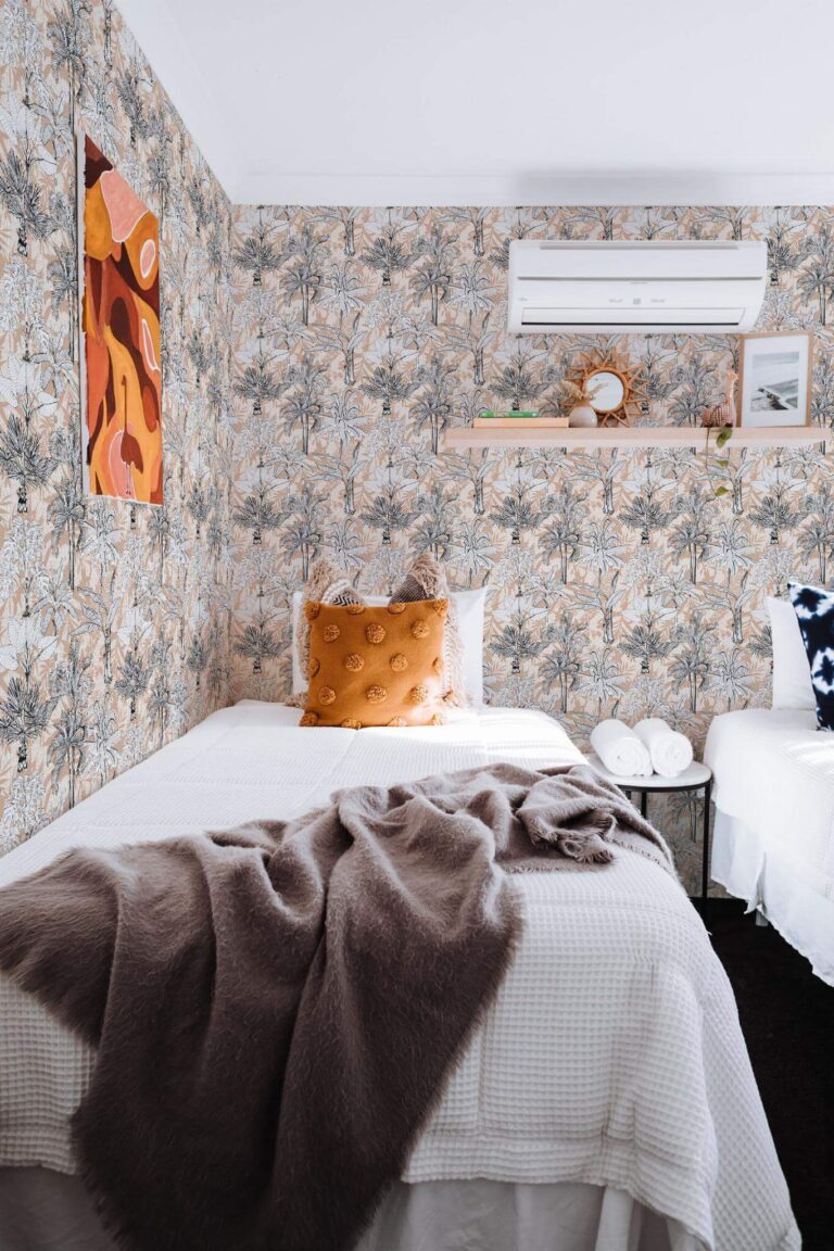 Neutral palm tree Peel and Stick Wallpaper or Non-pasted