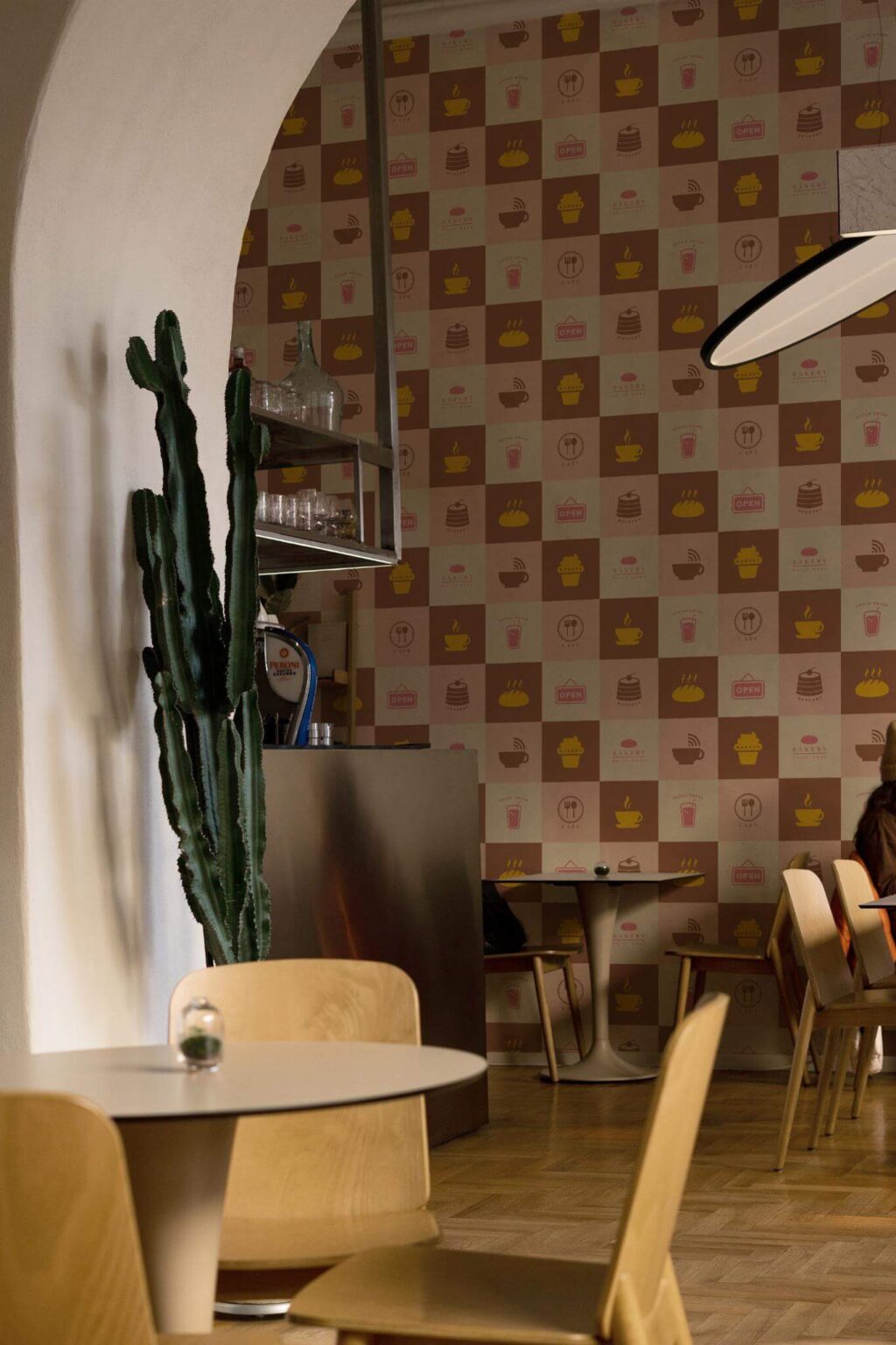 Abstract coffee cafe Peel and Stick Wallpaper or Non-pasted