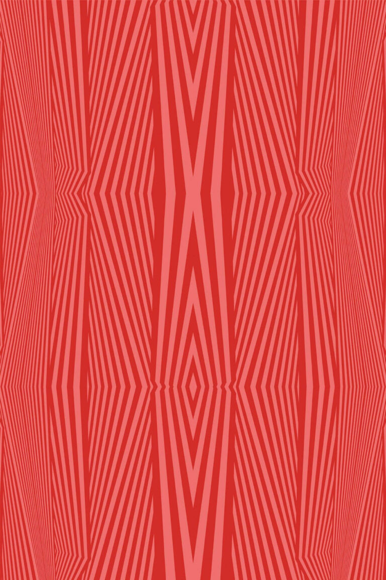 Red Geometry Bliss Peel and Stick Wallpaper or Non-pasted