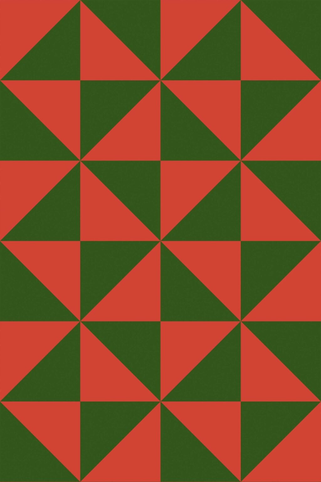 Red and Green Triangles Peel and Stick Wallpaper