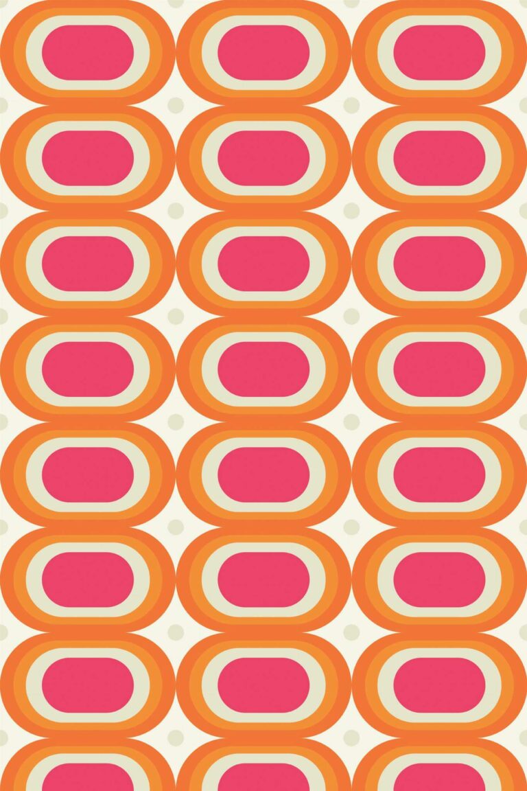 Retro 60’s Peel and Stick Wallpaper or Non-pasted