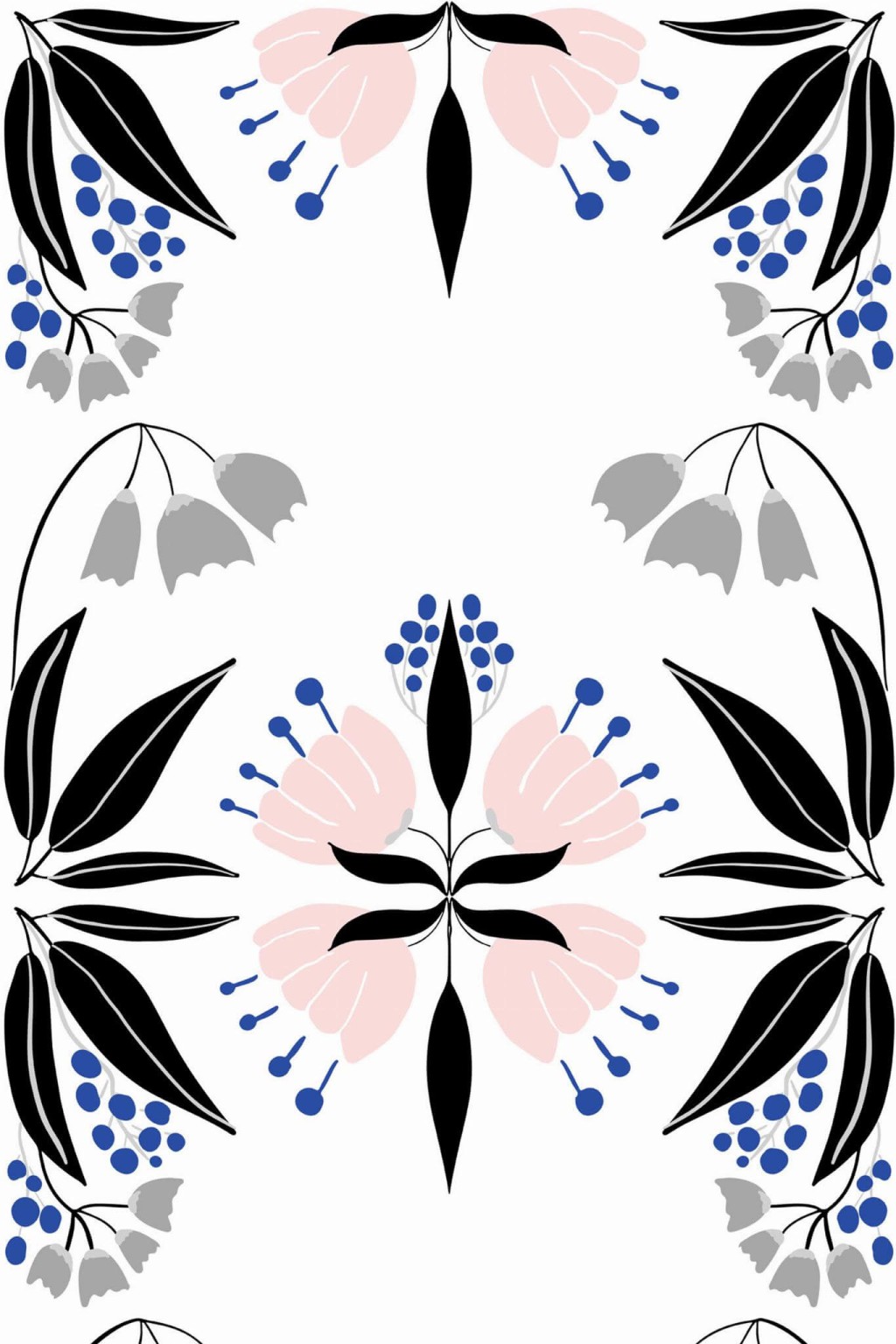 Scandinavian neutral leaf Peel and Stick Wallpaper or Non-pasted