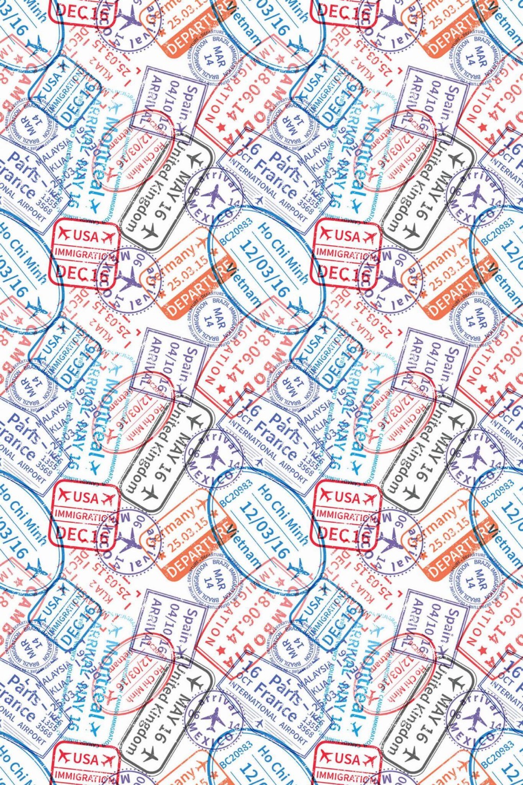 Stamp Peel and Stick Wallpaper or Non-pasted