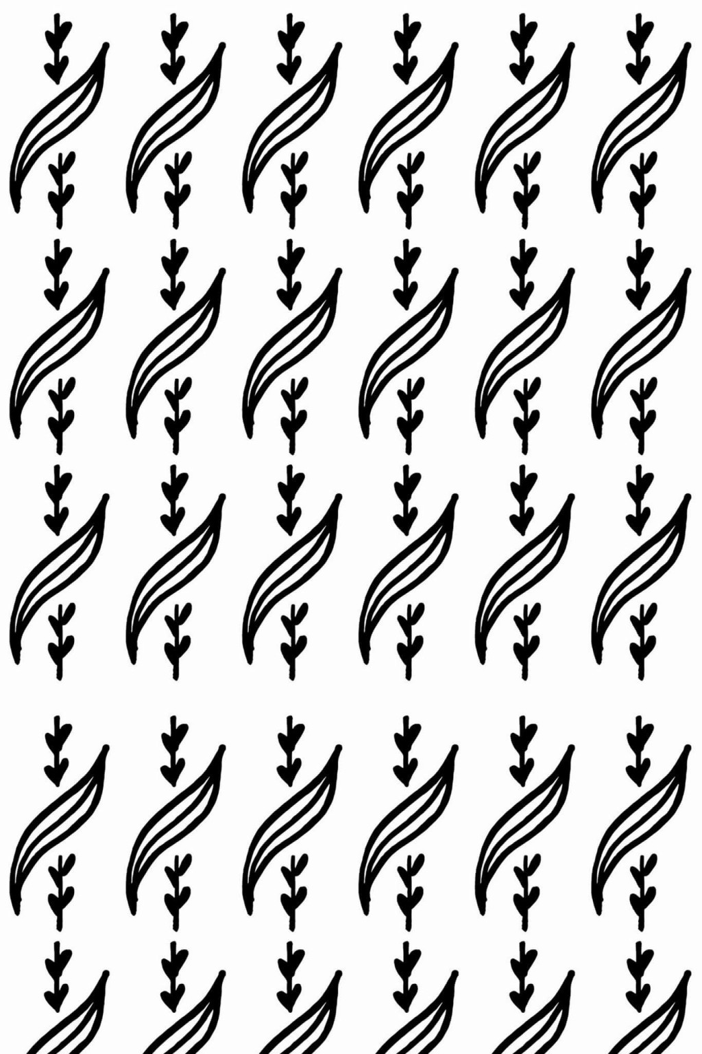 Vertical leaf Wallpaper - Peel and Stick or Non-Pasted