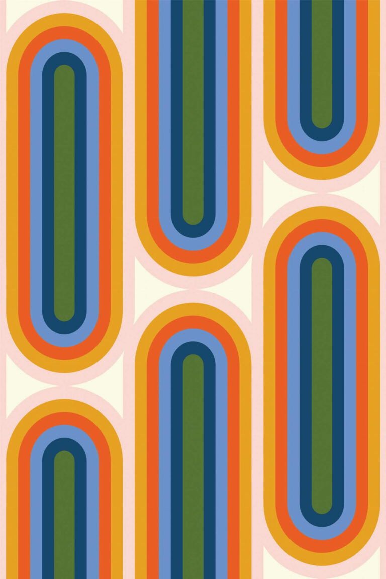 Vibrant Disco Spectrum Peel and Stick Wallpaper or Non-pasted
