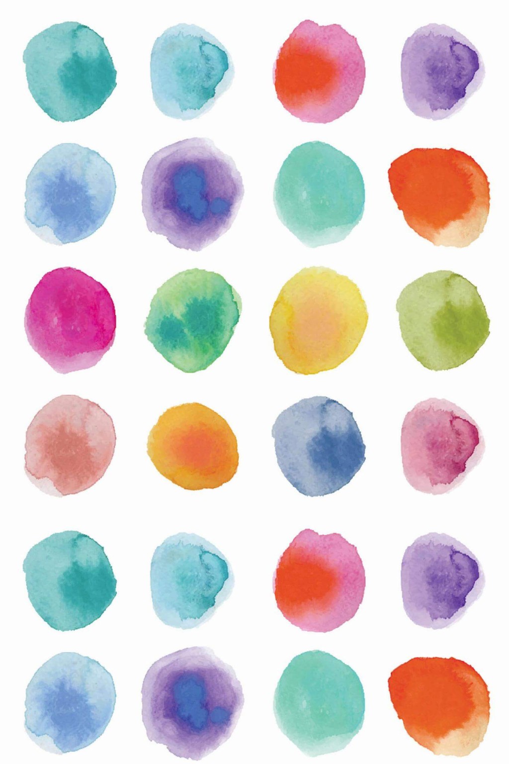 Watercolor dots Peel and Stick Wallpaper or Non-pasted